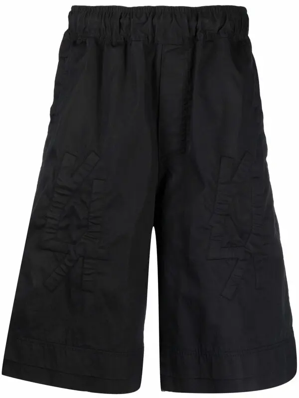 44 LABEL GROUP Cotton Debossed Logo Shorts