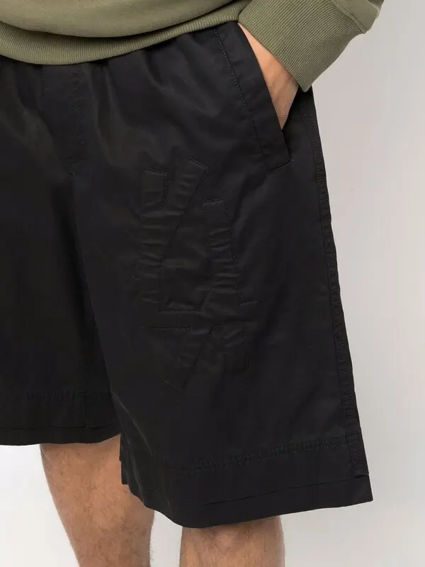 44 LABEL GROUP Cotton Debossed Logo Shorts