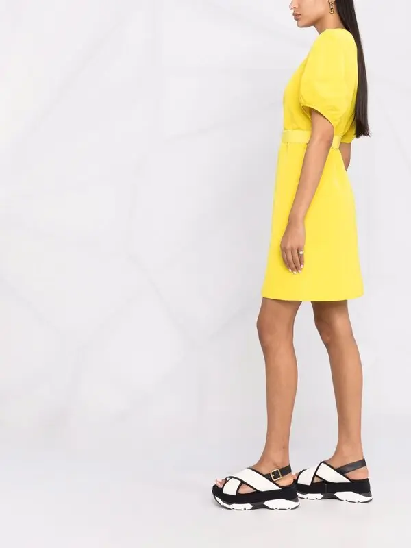 Stella McCartney Belted Puff-sleeve Dress