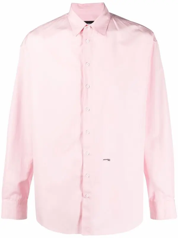 Dsquared2 Logo-print Long-sleeve Shirt - Pink