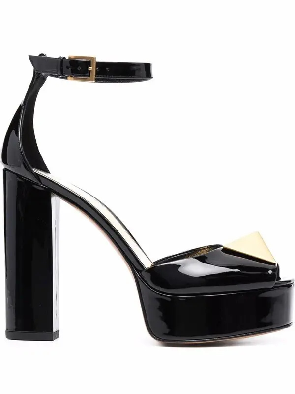 Valentino Garavani One Stud 120mm Patent Leather Sandals