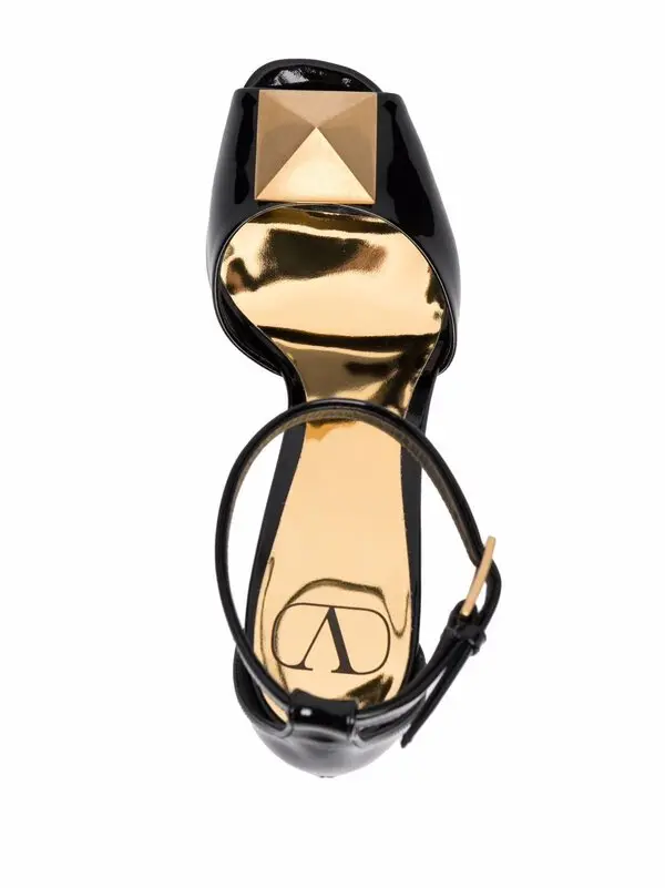 Valentino Garavani One Stud 120mm Patent Leather Sandals