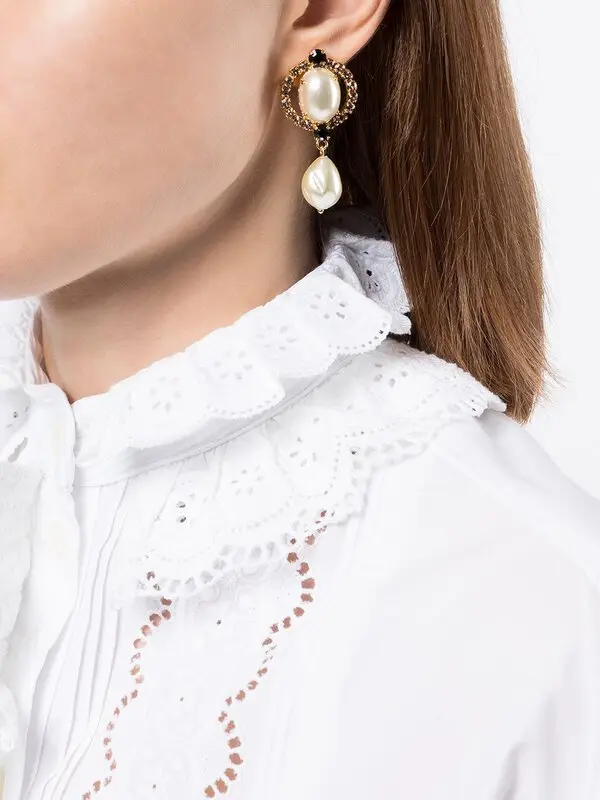 Erdem Loop Pearl Earrings
