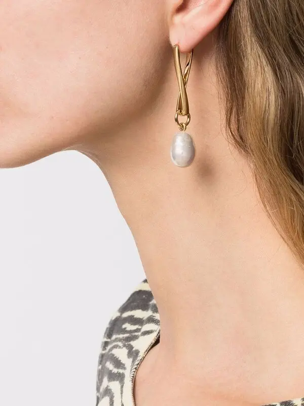 MISSOMA Baroque Pearl-twist Drop Earrings