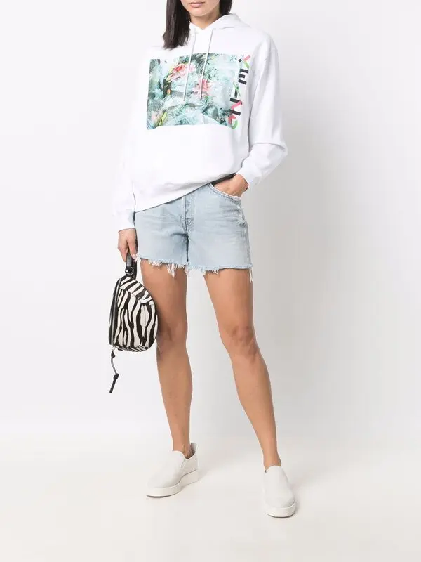 Kenzo Abstract-pattern Print Hoodie - White