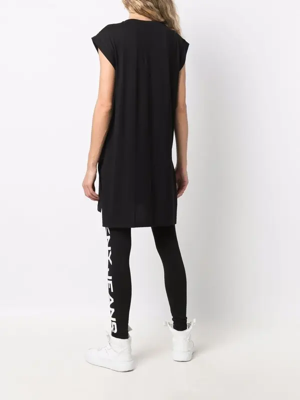 Dkny Longline Logo-print Tank Top - Black