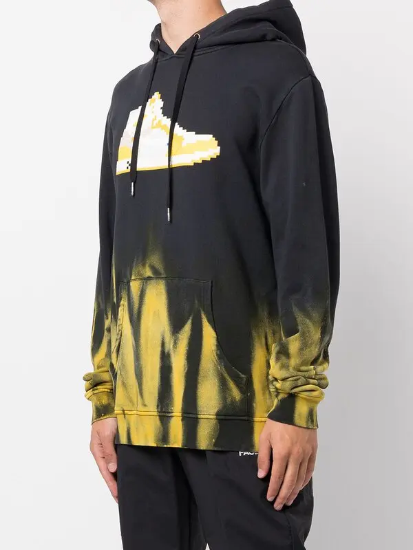 MOSTLY HEARD RARELY SEEN 8-BIT Canary Tie-dye Pullover Hoodie - Black
