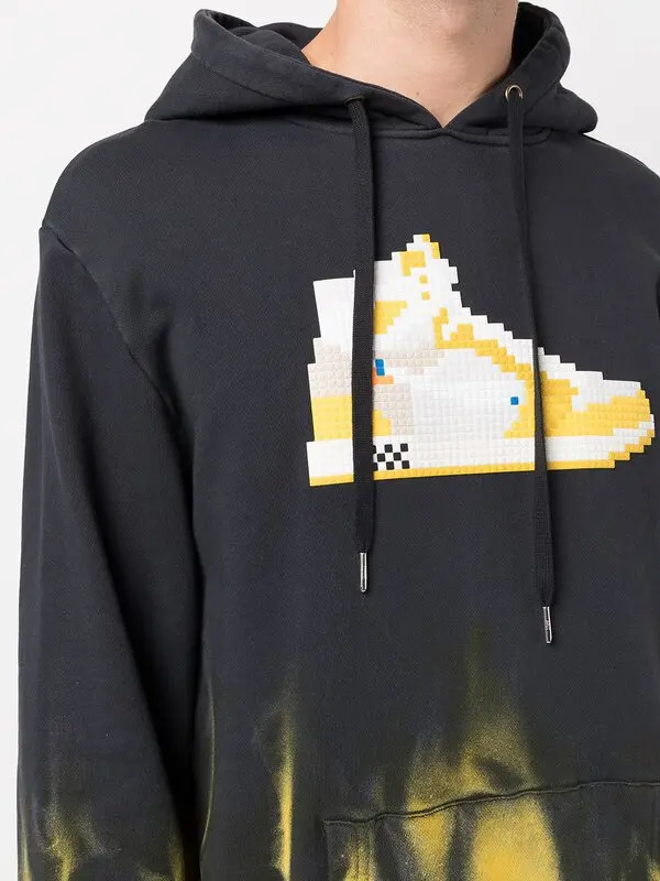 MOSTLY HEARD RARELY SEEN 8-BIT Canary Tie-dye Pullover Hoodie - Black
