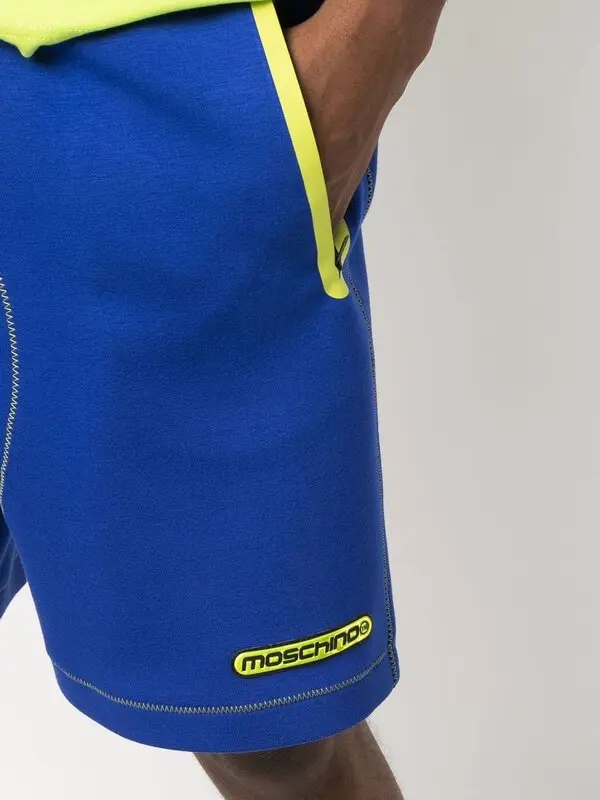 Moschino Print Track Shorts - Purple
