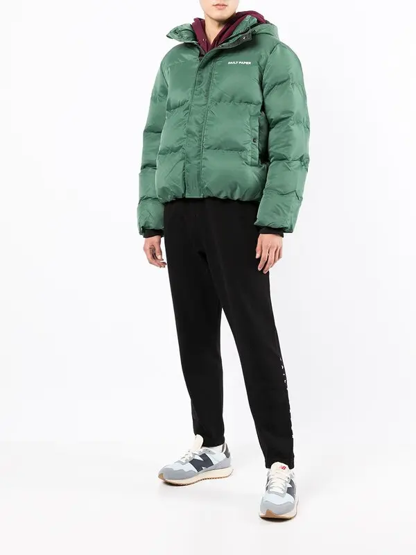 DAILY PAPER Logo-print Puffer Jacket - Green