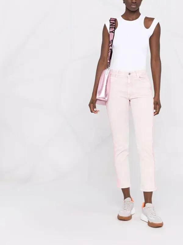 Stella McCartney Logo Tape Slim Jeans - Pink