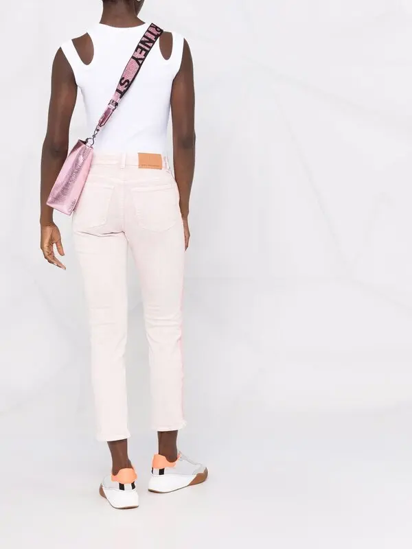 Stella McCartney Logo Tape Slim Jeans - Pink