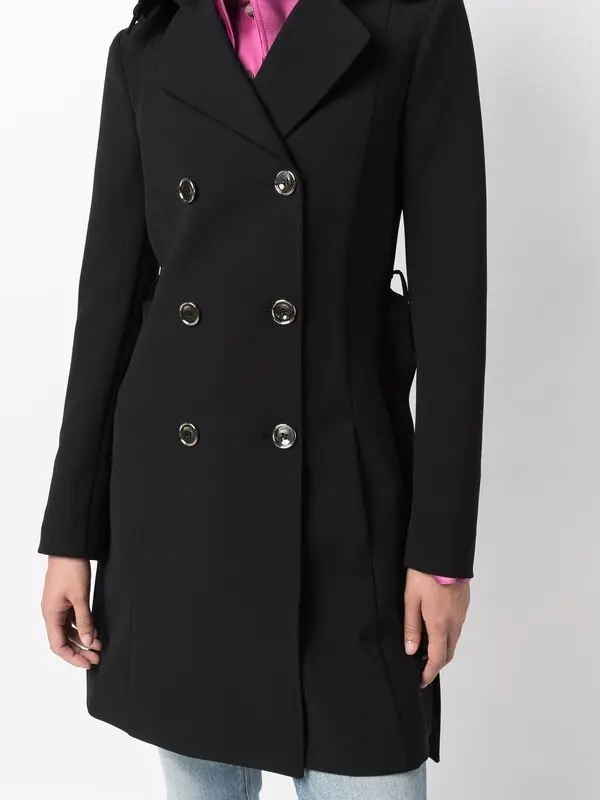 Patrizia Pepe Double-breasted Trench Coat - Black