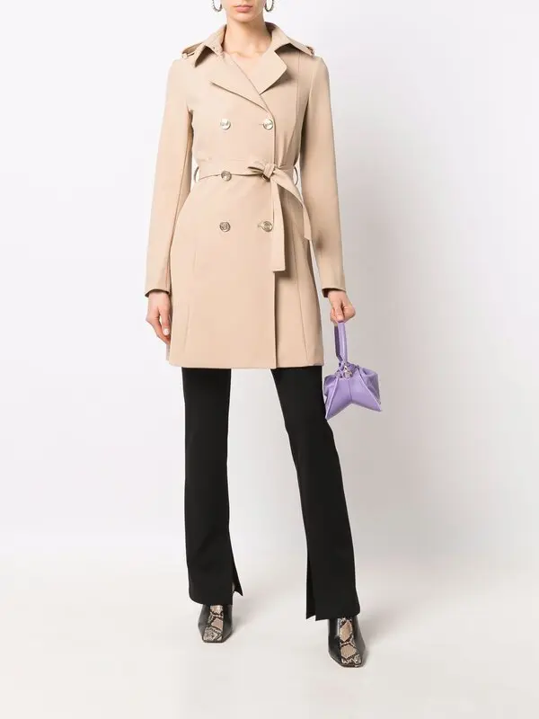 Patrizia Pepe Double-breasted Belted Trench Coat