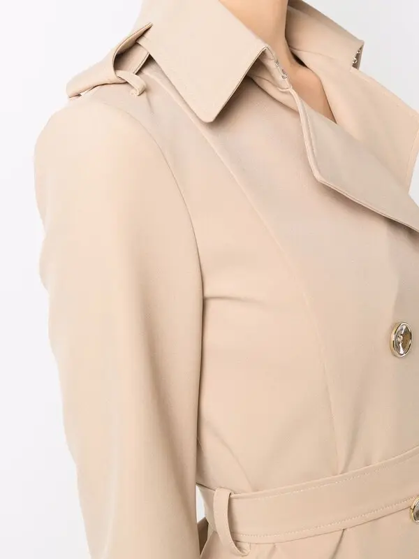 Patrizia Pepe Double-breasted Belted Trench Coat