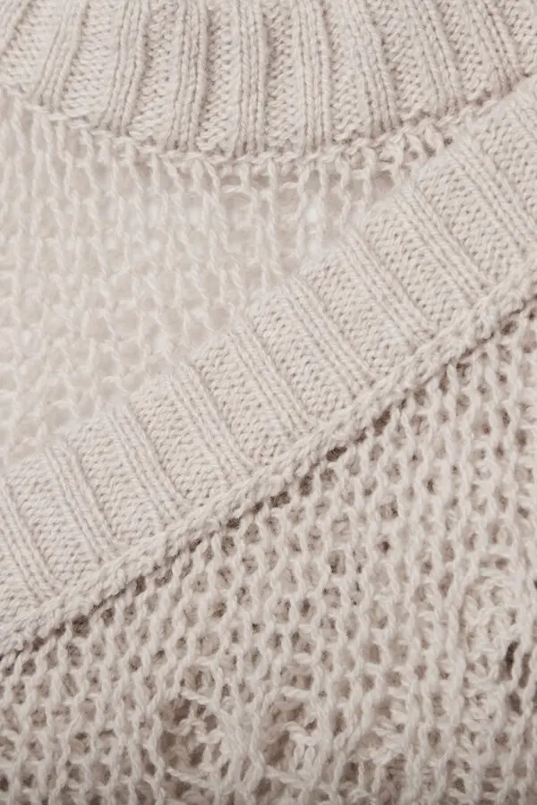 Rick Owens Distressed Open-knit Cashmere And Wool-blend Sweater