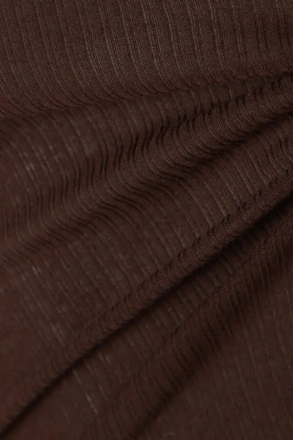 BASERANGE Vein Ribbed Organic Cotton-jersey Top