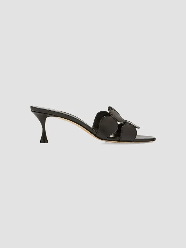 Manolo Blahnik Haribalmu 55mm Leather Mules - Black