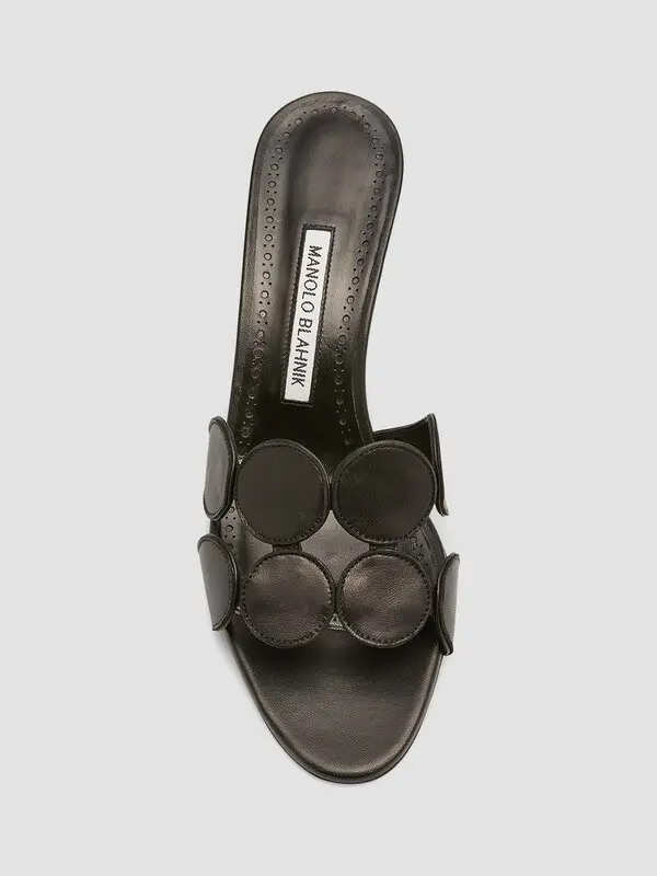 Manolo Blahnik Haribalmu 55mm Leather Mules - Black