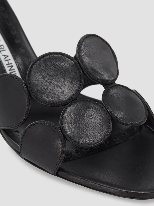 Manolo Blahnik Haribalmu 55mm Leather Mules - Black