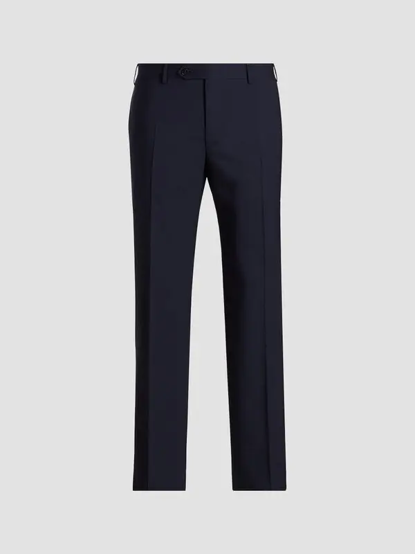 Canali Stretch Wool Trousers - Navy