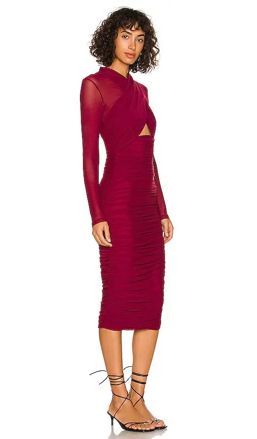 bardot aliyah ruched bodycon dress Bardot Aliyah printed midi dress in snake skin
