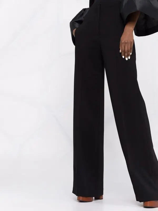 Alberta Ferretti High-waisted Straight-leg Trousers