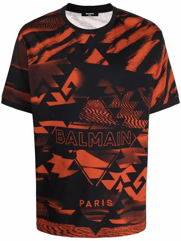 Balmain All-over Print T-shirt