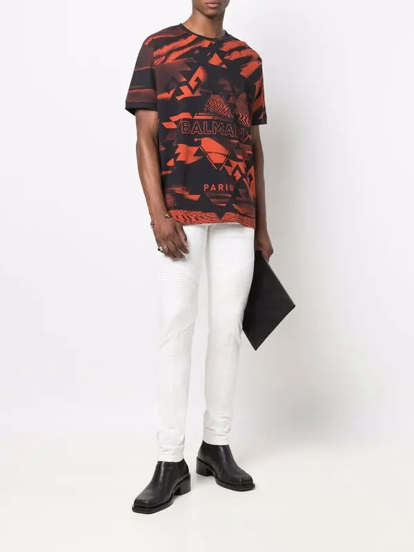 Balmain All-over Print T-shirt