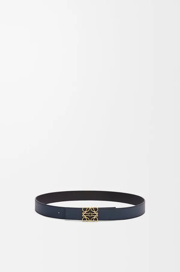 Loewe Reversible Anagram Belt - Black/ocean/gold