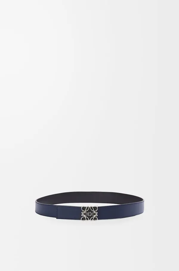 Loewe Reversible Anagram Belt - Ocean/black/palladium