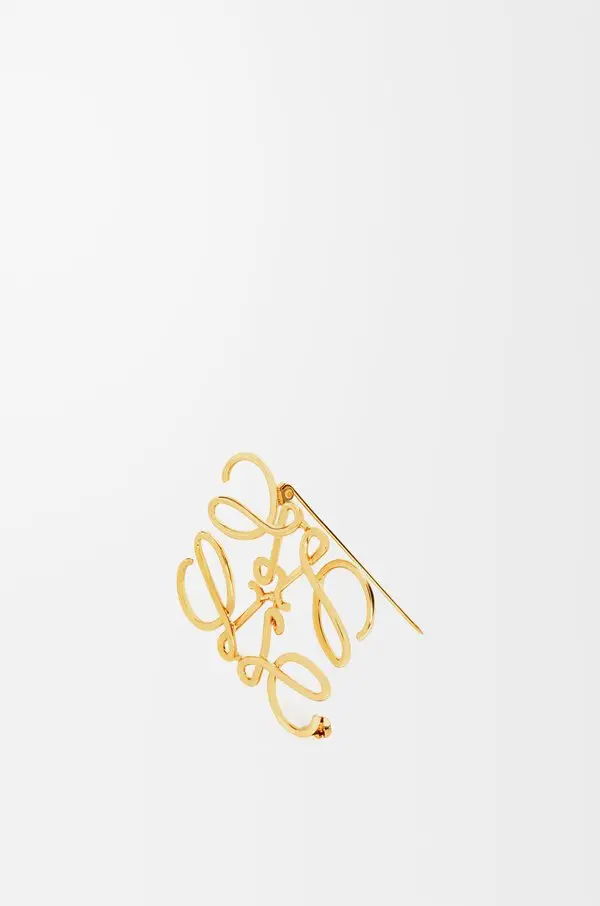 Loewe Anagram Brooch - Gold