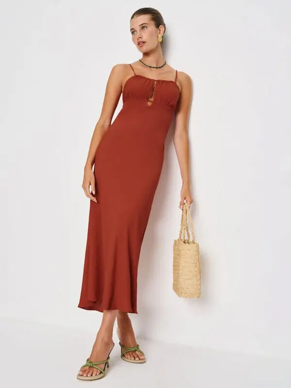 REFORMATION Zia Midi Dress