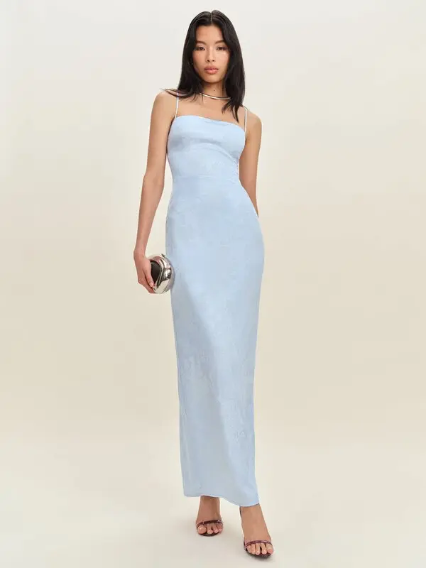 REFORMATION Lace Maxi Dress - Blue