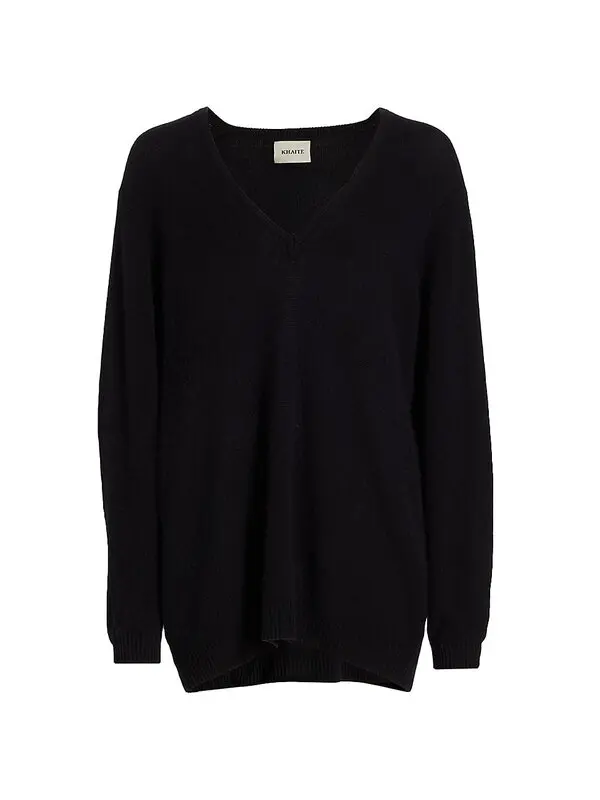 Khaite Sam Cashmere V-neck Sweater Size