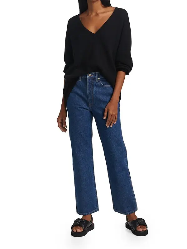 Khaite Sam Cashmere V-neck Sweater Size