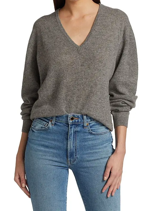 Khaite Sam Cashmere V-neck Sweater Size