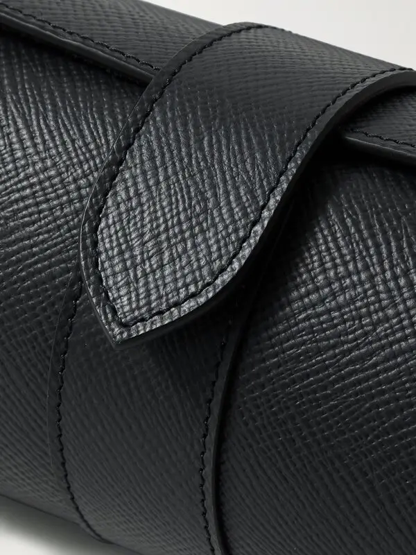 Smythson Panama Cross-grain Leather Watch Roll