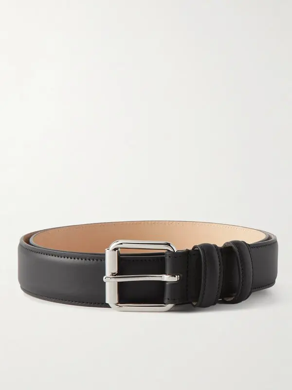 A.p.c. 3cm Paris Leather Belt - Black