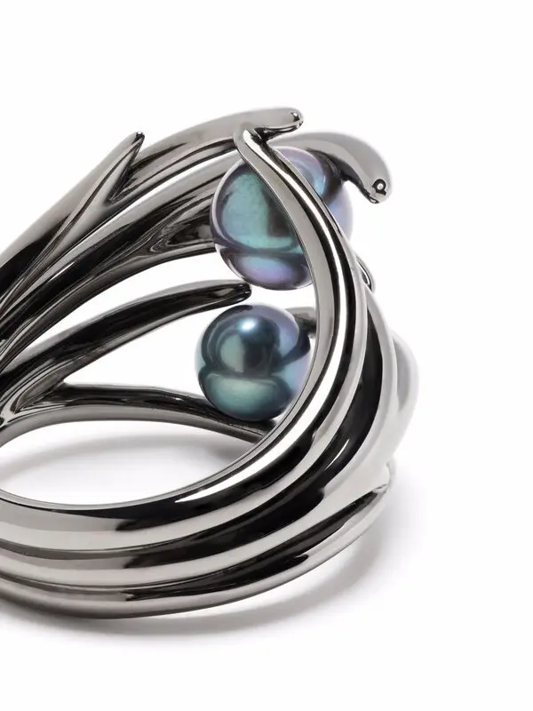 SHAUN LEANE Hooked Pearl Ring