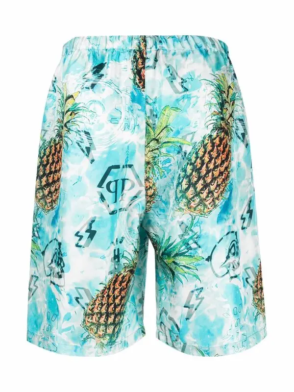 Philipp Plein Pineapple Print Lounge Shorts