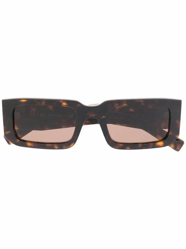 Prada Tortoiseshell-effect Sunglasses - Brown