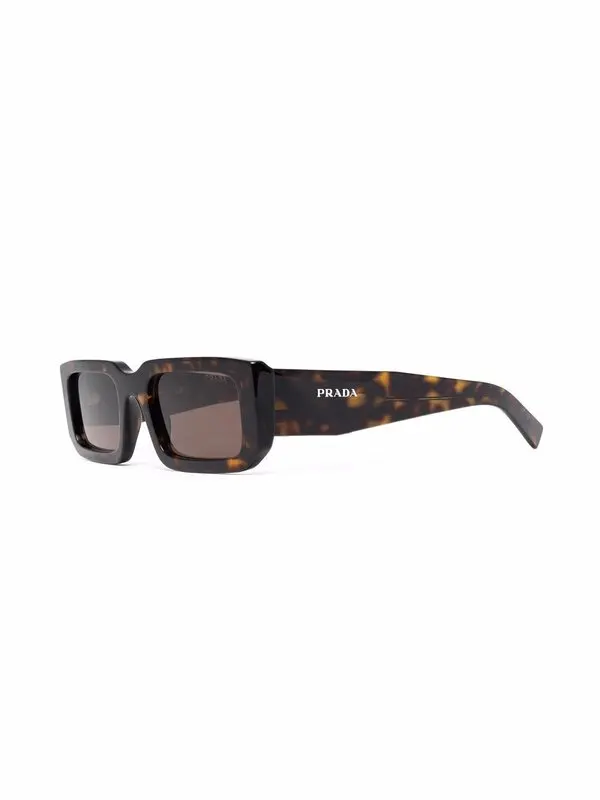 Prada Tortoiseshell-effect Sunglasses - Brown