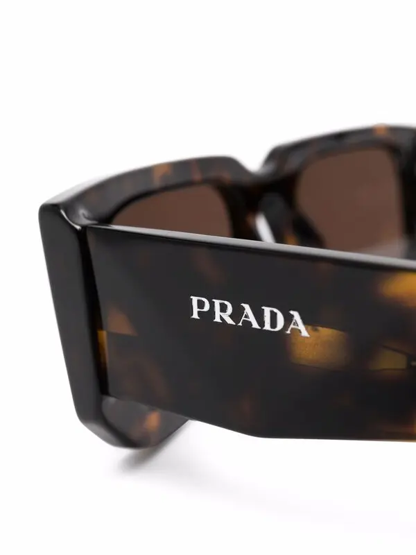 Prada Tortoiseshell-effect Sunglasses - Brown