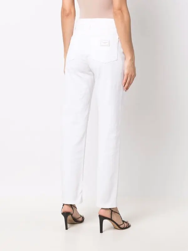 Dolce & Gabbana Distressed Boyfriend Jeans - White