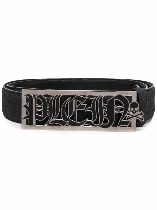 Philipp Plein Logo-plaque Belt - Black
