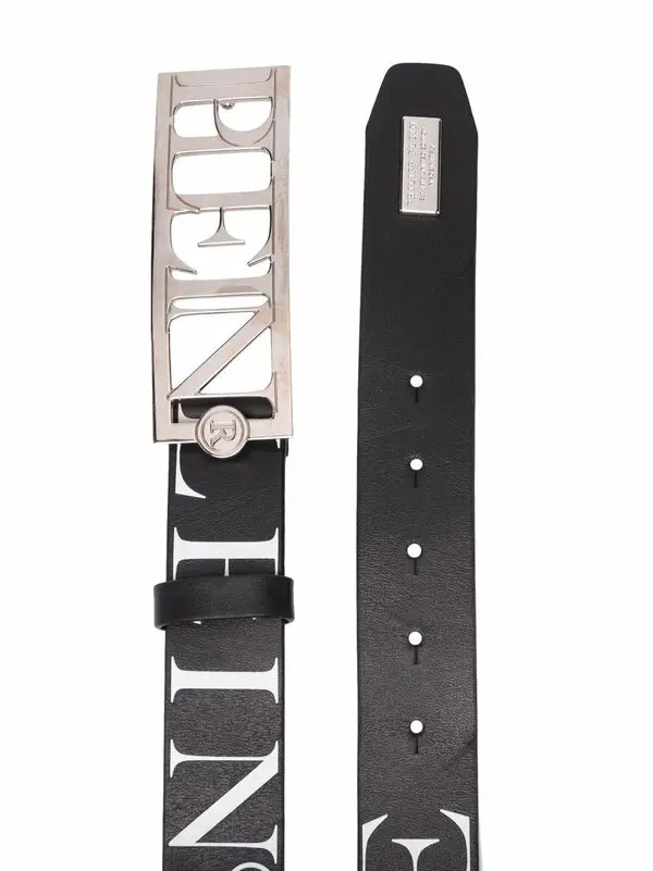 Philipp Plein Logo Buckle Belt