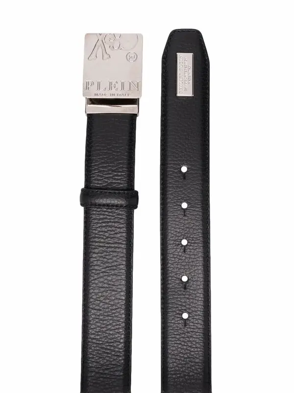 Philipp Plein Engraved-logo Buckle Belt