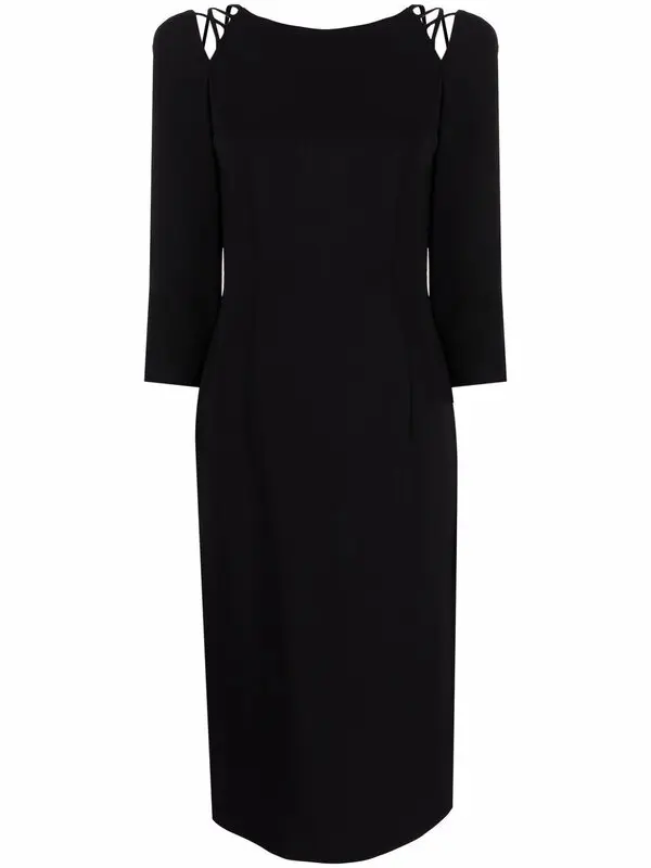 Alberta Ferretti Strap-detail Knee-length Dress