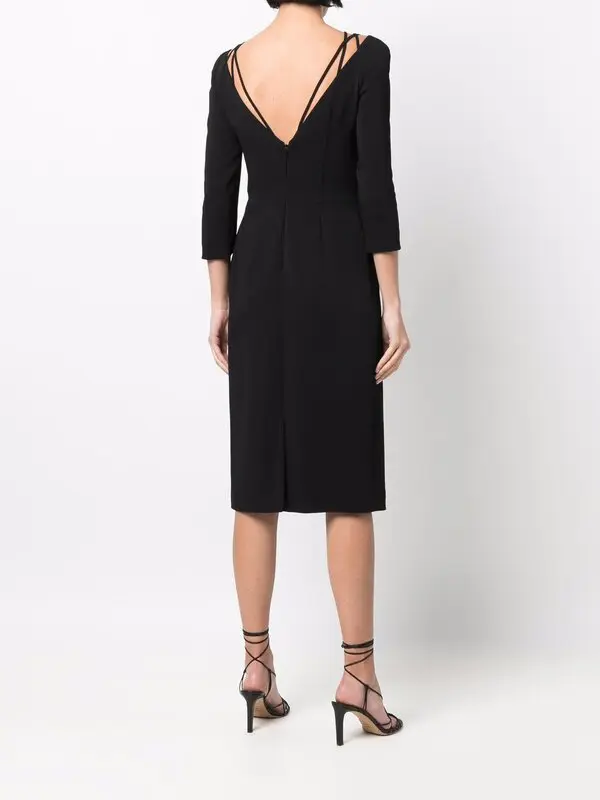 Alberta Ferretti Strap-detail Knee-length Dress
